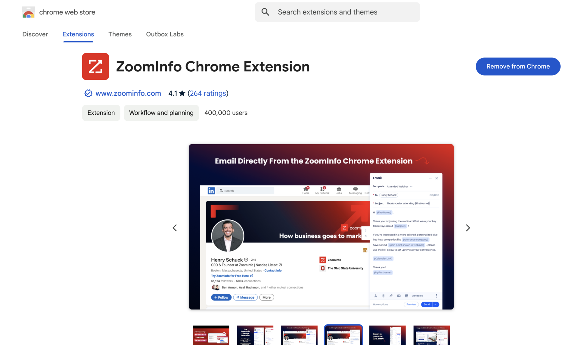 ZoomInfo extension: b2b lead generation with ZoomInfo extension